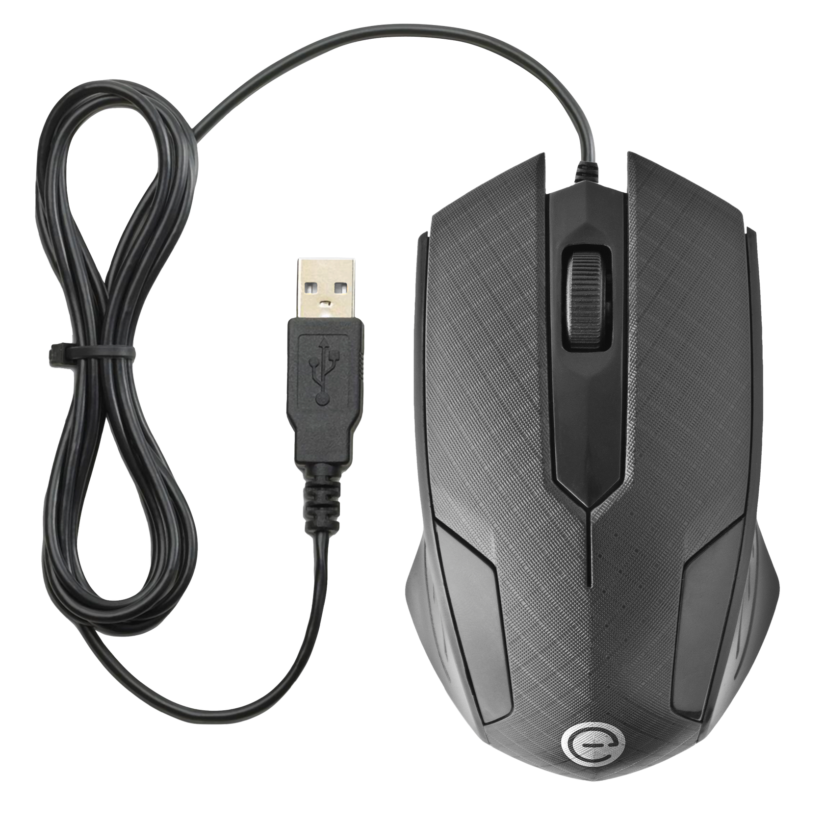 Mouse Óptico Alámbrico (Negro) – EasyLine